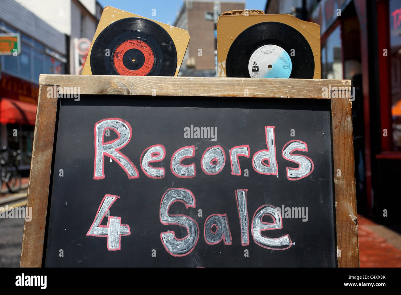 Old vinyl sign hi-res stock photography and images - Alamy