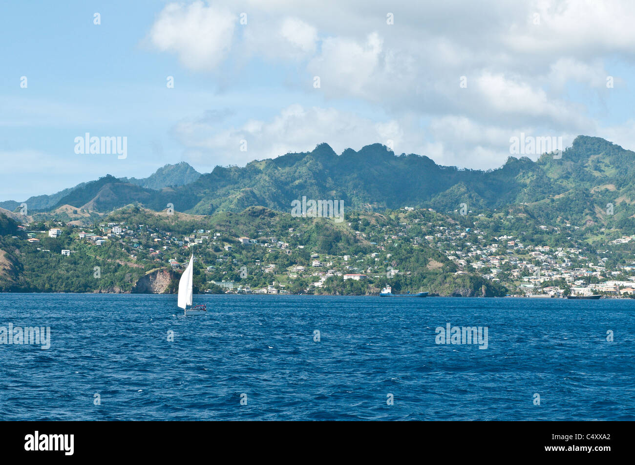 Kingstown harbour capital of St Vincent and the Grenadines Stock Photo ...