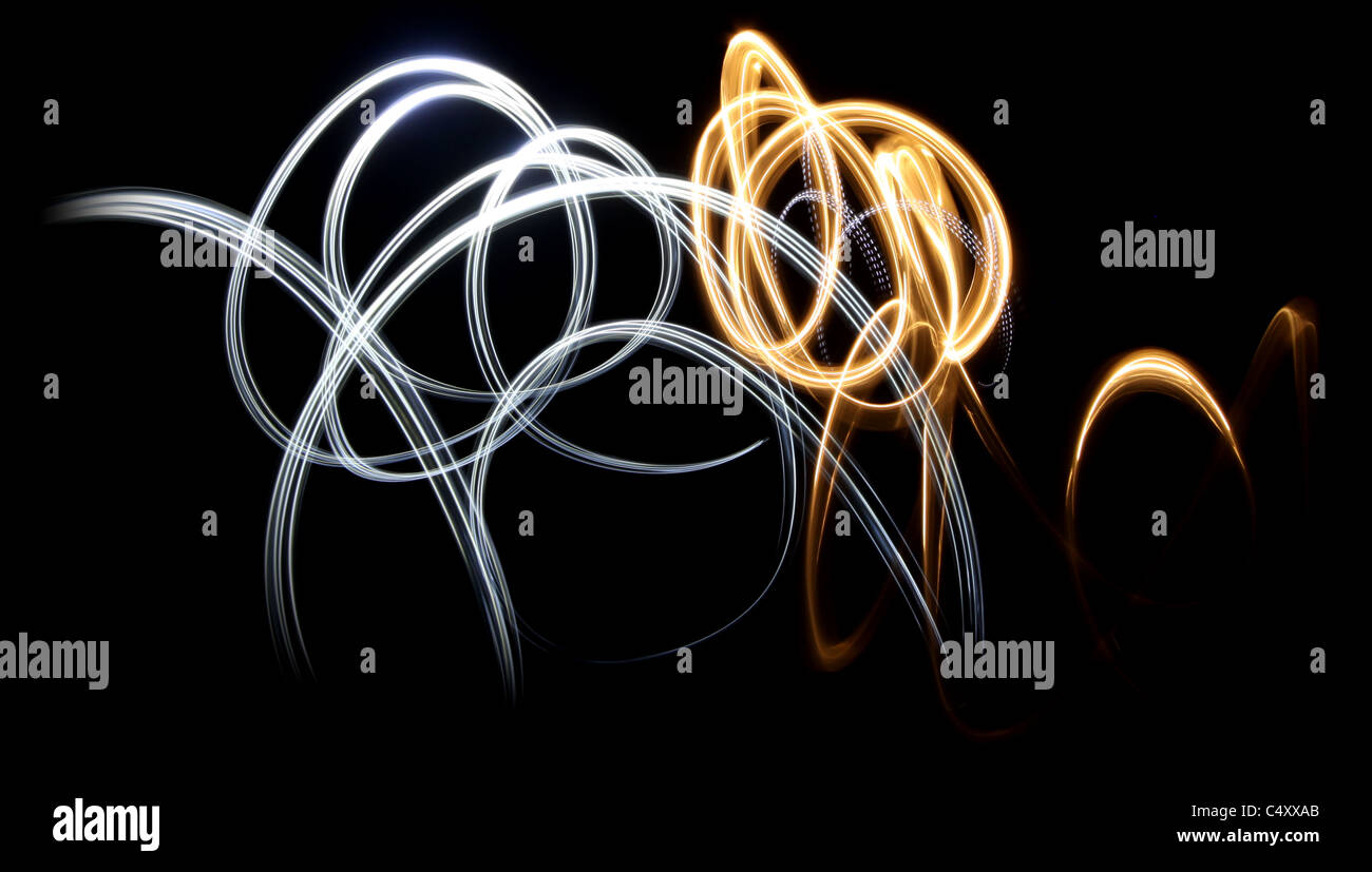 abstract light lines on a black background Stock Photo - Alamy