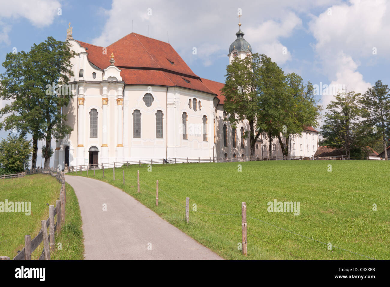 The Pilgrimage Church of Wies (Wieskirche) in Bavaria, Germany Stock ...