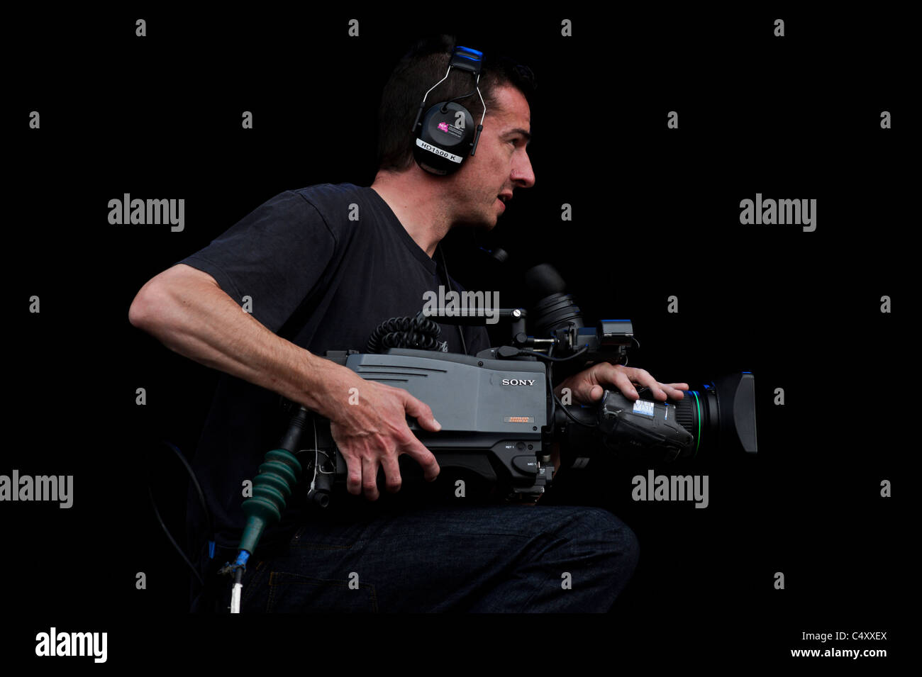 Tv cameraman on stage hi-res stock photography and images - Alamy
