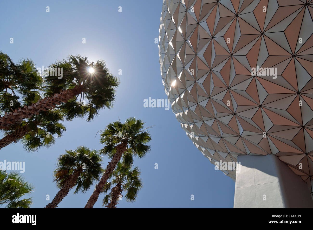 Spaceship Earth geodesic sphere at Epcot Theme Park and Center in Walt ...