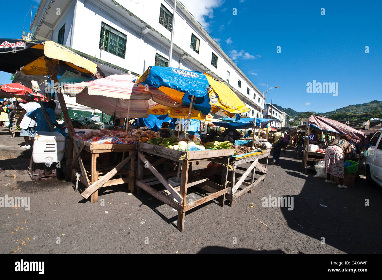 Kingstown market, St. Vincent and The Grenadines Stock Photo - Alamy