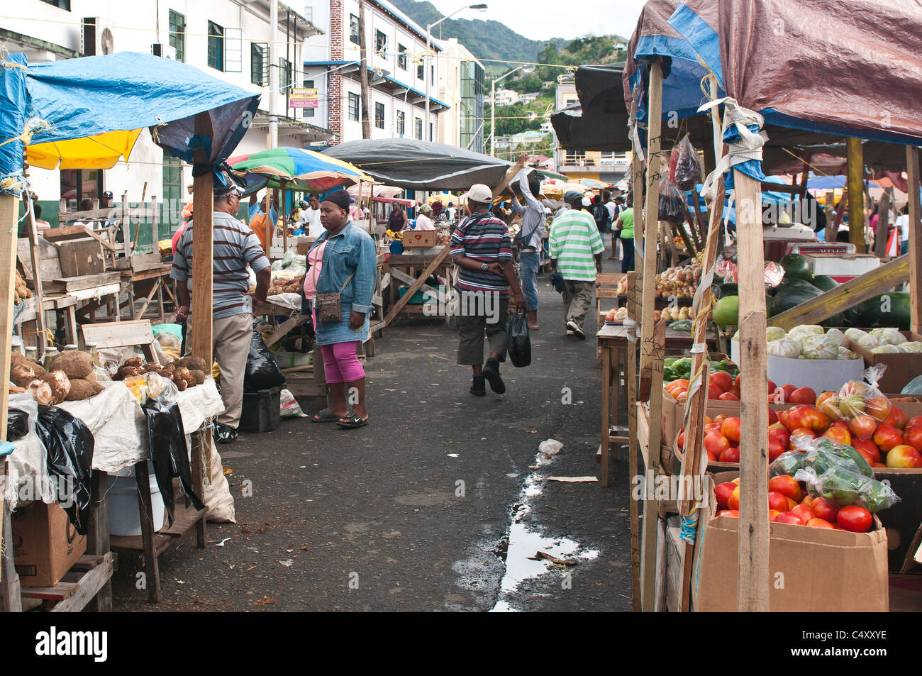 Kingstown market, St. Vincent and The Grenadines Stock Photo - Alamy