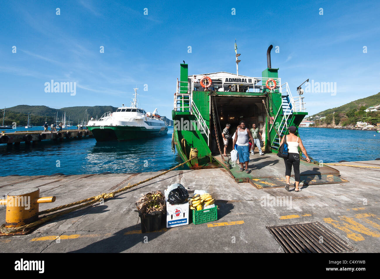 Ferry dock in Port Elizabeth Bequia, St. Vincent & The Grenadines Stock ...