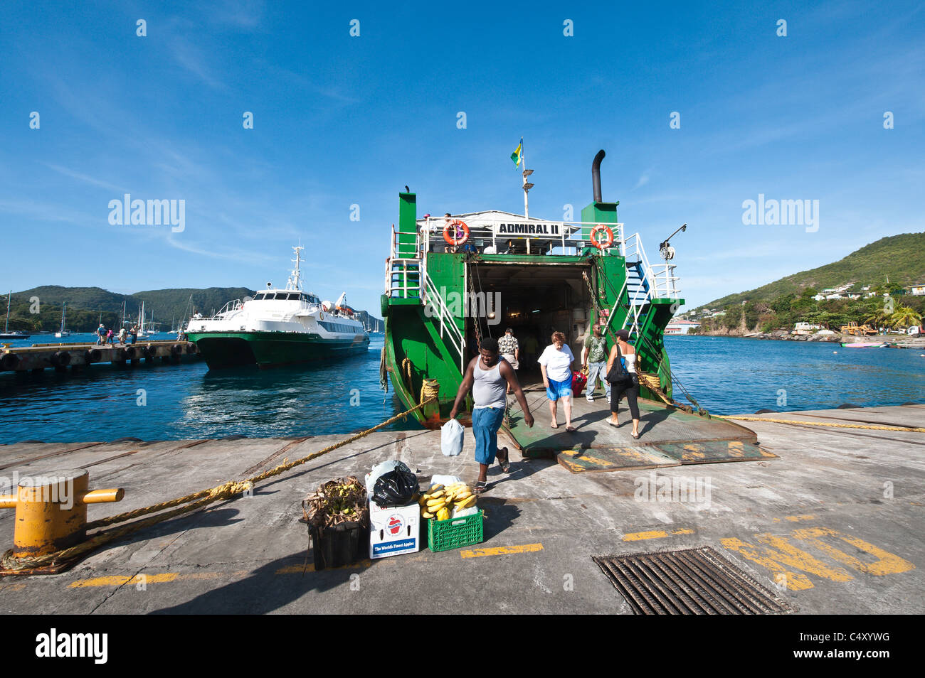Ferry dock in Port Elizabeth Bequia, St. Vincent & The Grenadines Stock ...