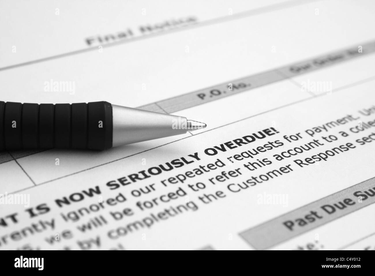 Bank statement stamp Black and White Stock Photos & Images - Alamy