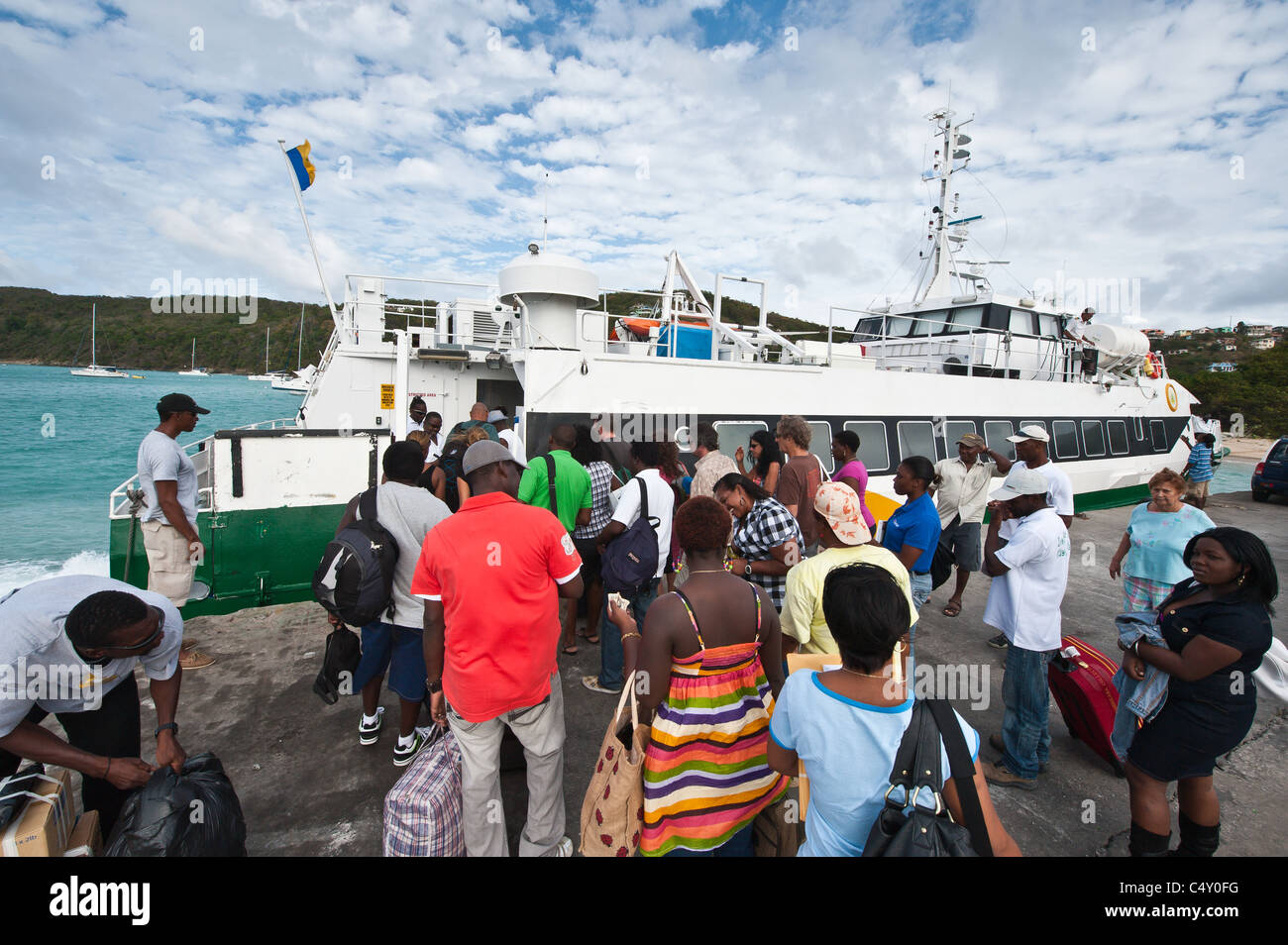 Fast ferry dock, Grand Bay, Canouan Island, St. Vincent & The ...