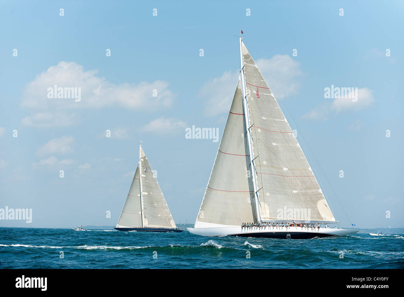 j class yachts racing Stock Photo - Alamy