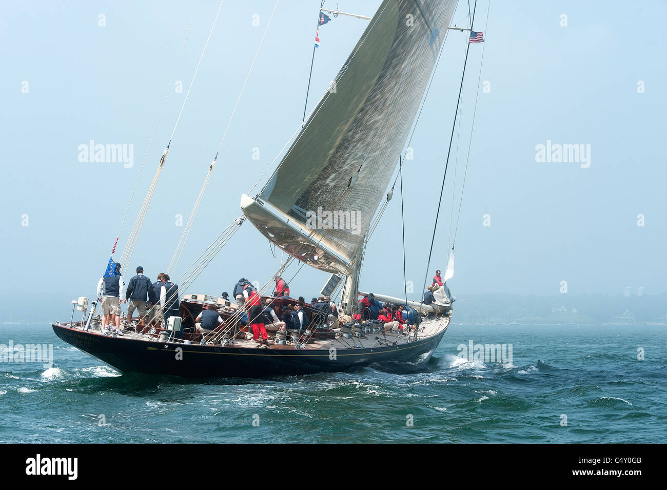 j class yachts racing Stock Photo - Alamy