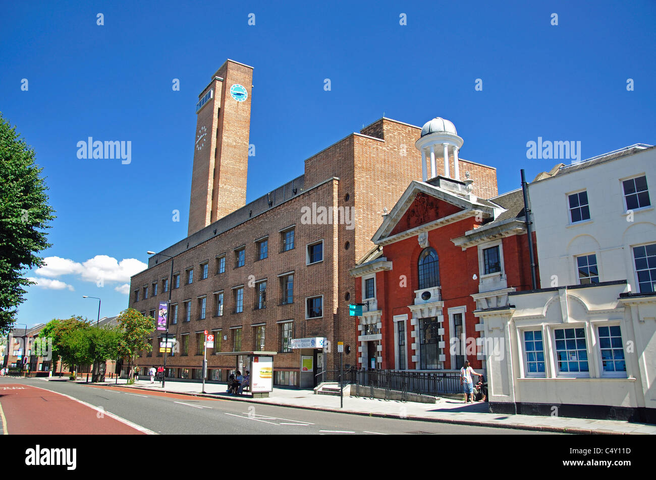 Greenwich High Street showing Clock Tower,Greenwich, London Borough of ...