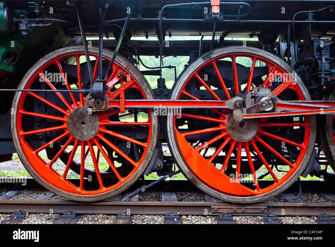 Red steam locomotive hi-res stock photography and images - Alamy
