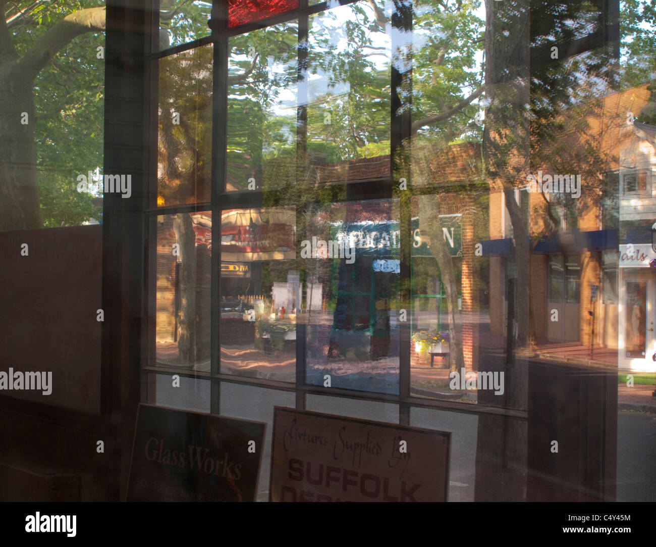 window reflection in shop Stock Photo - Alamy