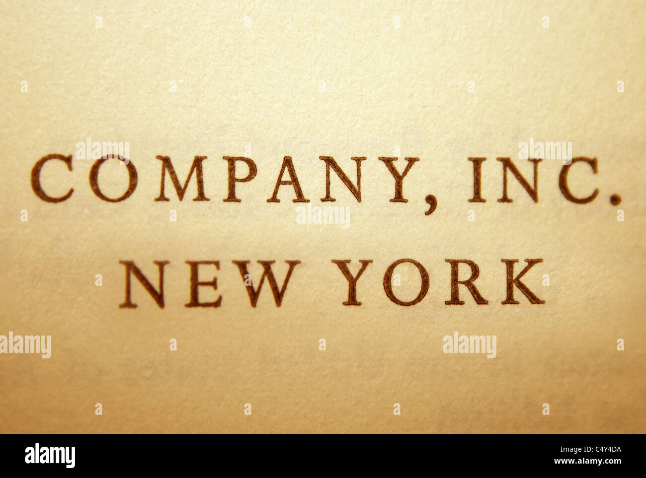 Company, INC. New York Stock Photo - Alamy