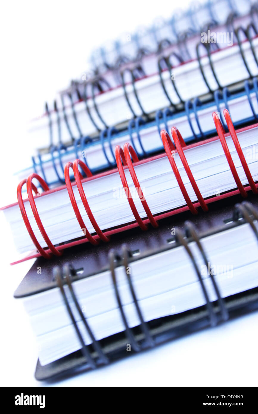 Stack of colorful copybooks isolated on white background Stock Photo ...