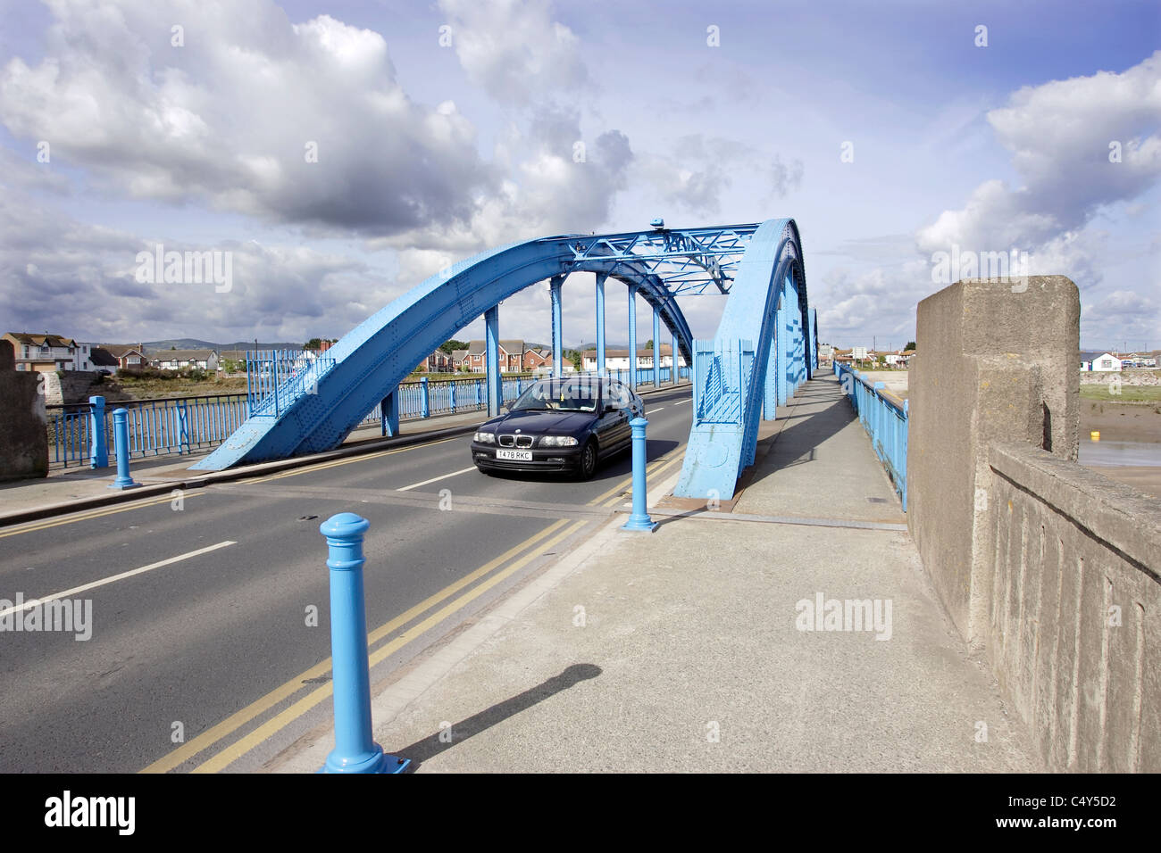 the harbour bridge spanning the estuary of the River Clwyd at Rhyl ...