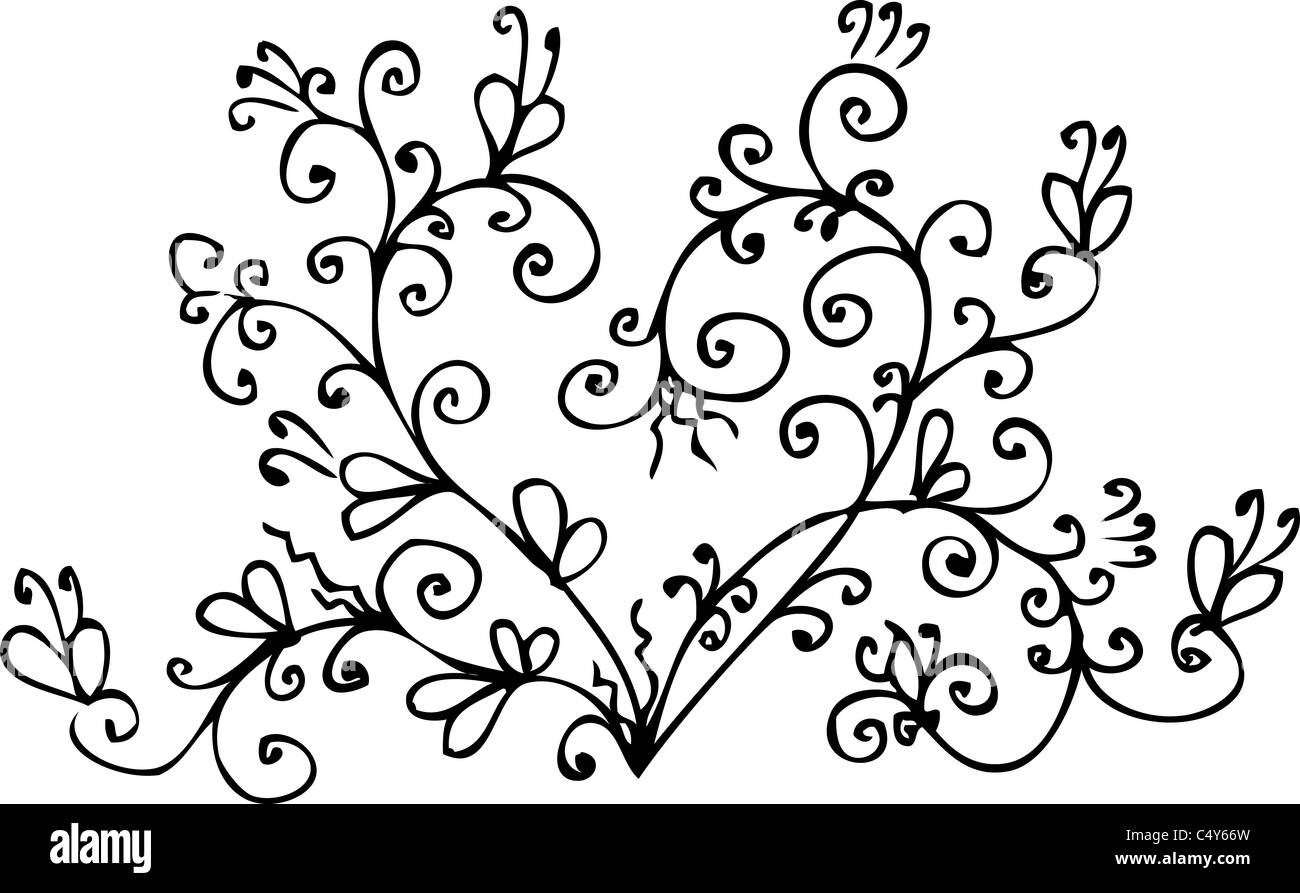 Romantic Heart vignette VI Stock Photo - Alamy