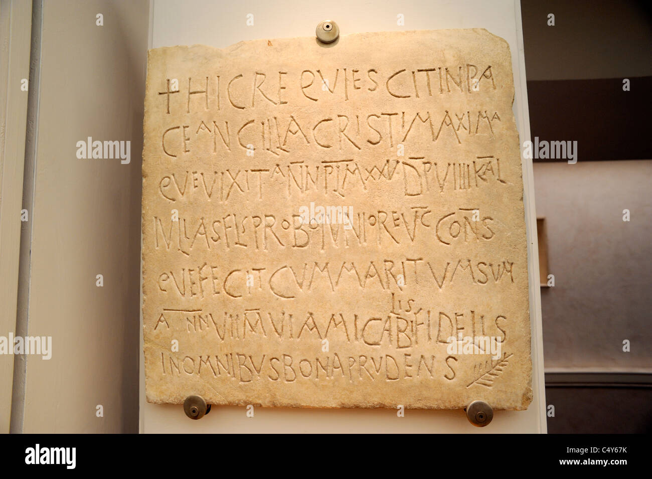 Roman inscription hi-res stock photography and images - Alamy
