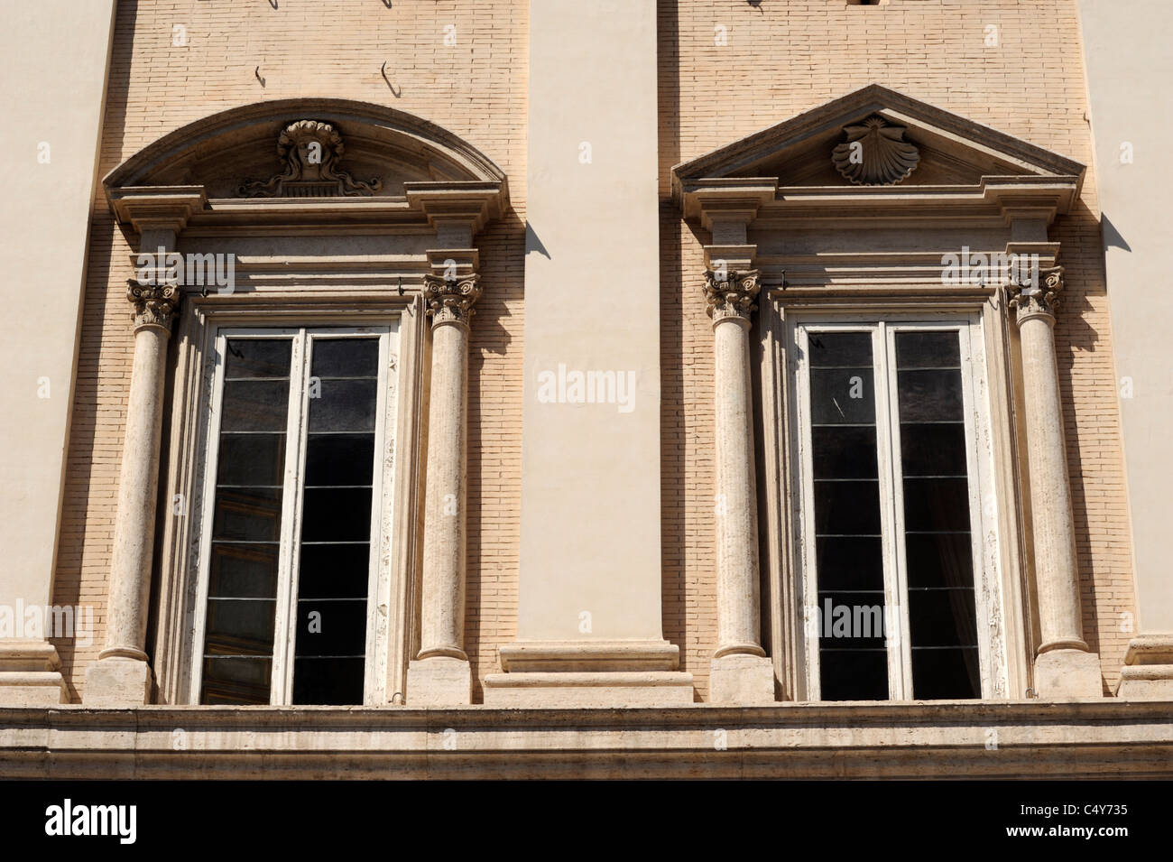 Italy, Rome, Palazzo Odescalchi, windows close up Stock Photo - Alamy