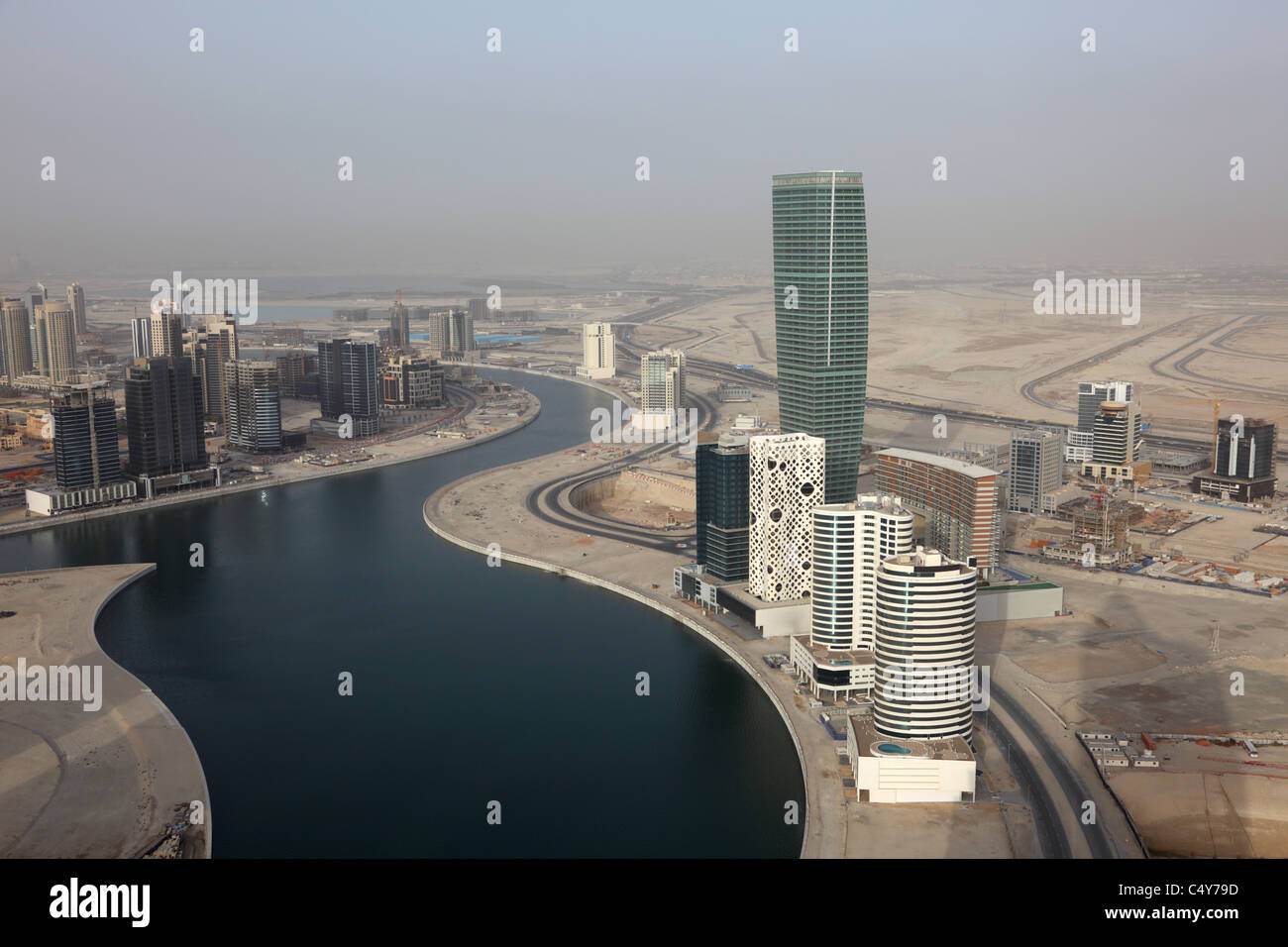 Aerial view of Business Bay in Dubai, United Arab Emirates Stock Photo ...