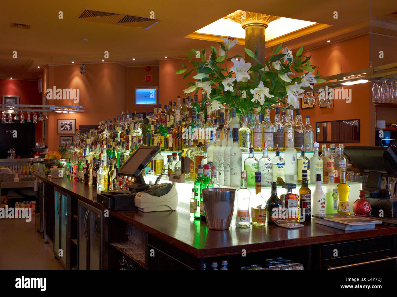 Spirits in the Paparazzi bar, Wroclaw, Poland Stock Photo - Alamy