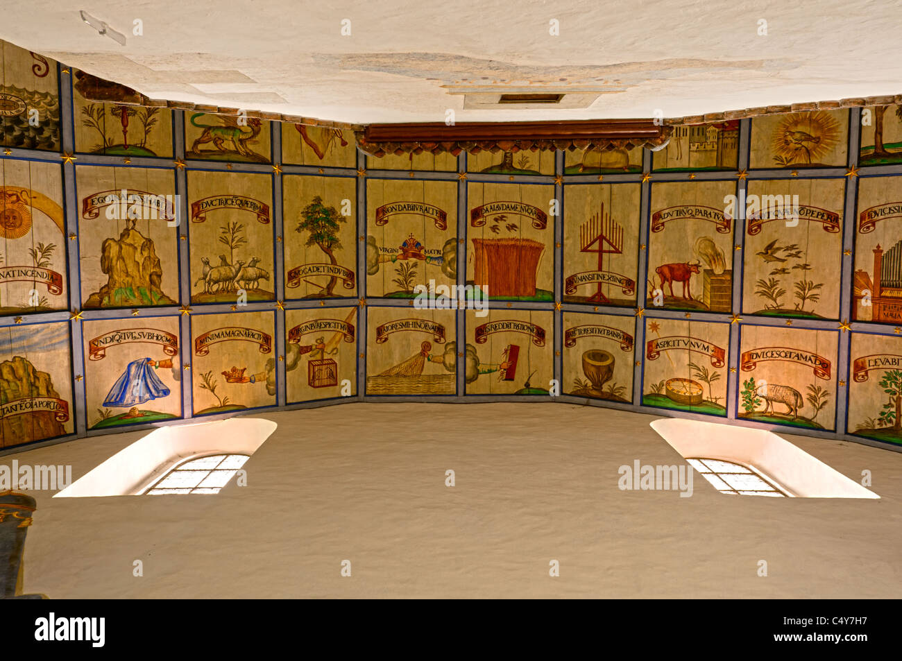 Ceiling of a catholic church Stock Photo - Alamy