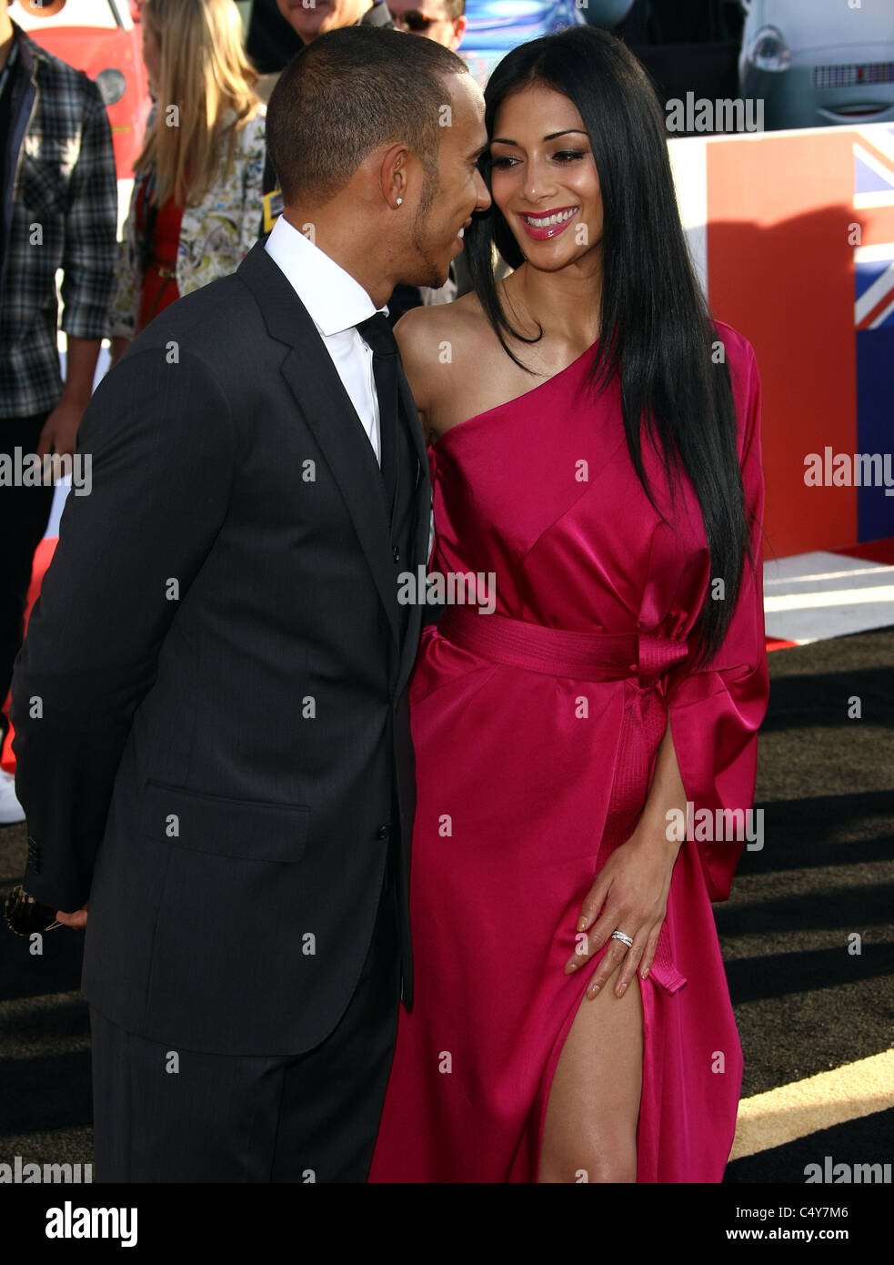 LEWIS HAMILTON NICOLE SCHERZINGER CARS 2. PREMIERE HOLLYWOOD LOS ...