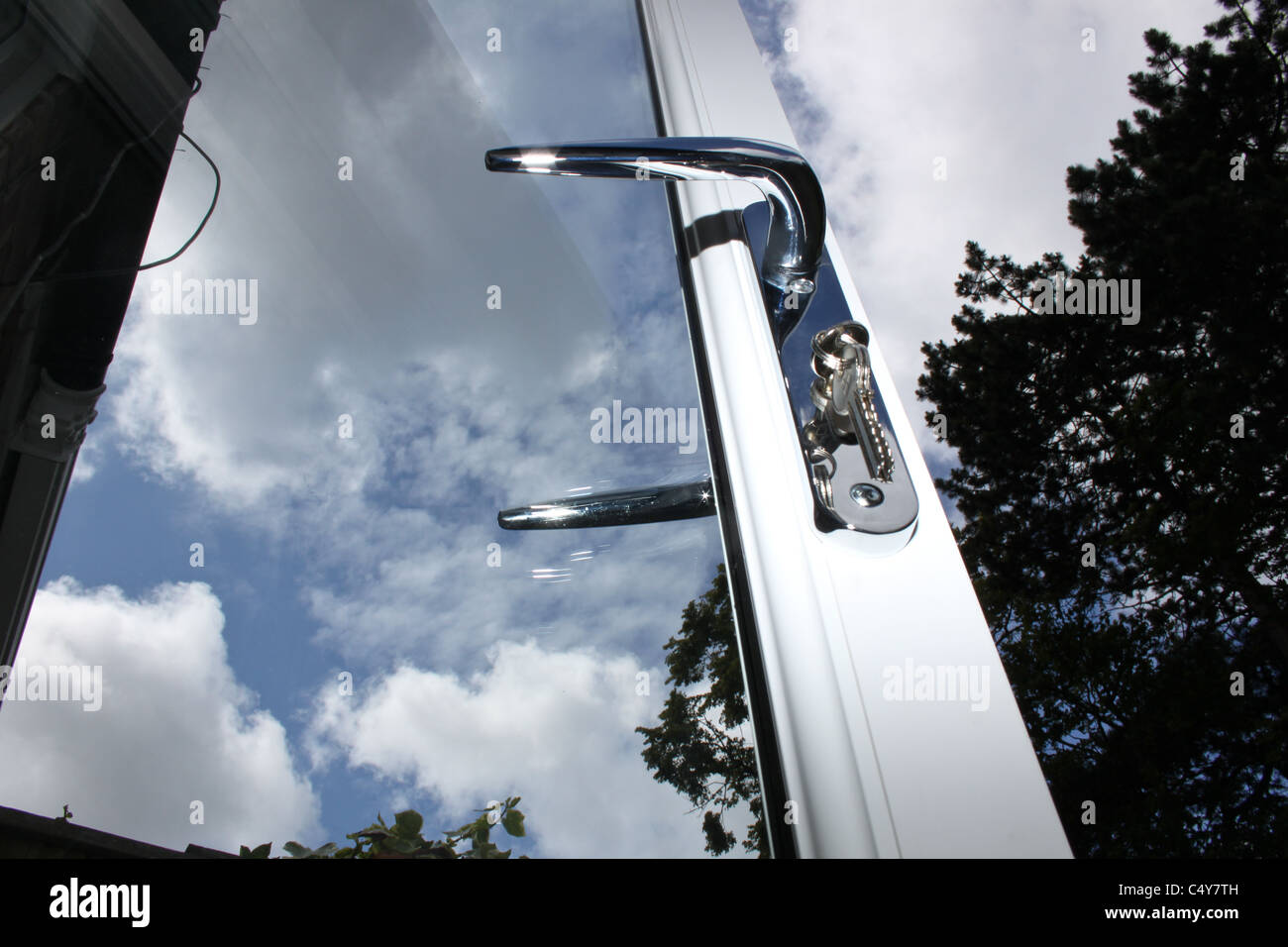 opening and closing new PVC windows and doors Stock Photo - Alamy