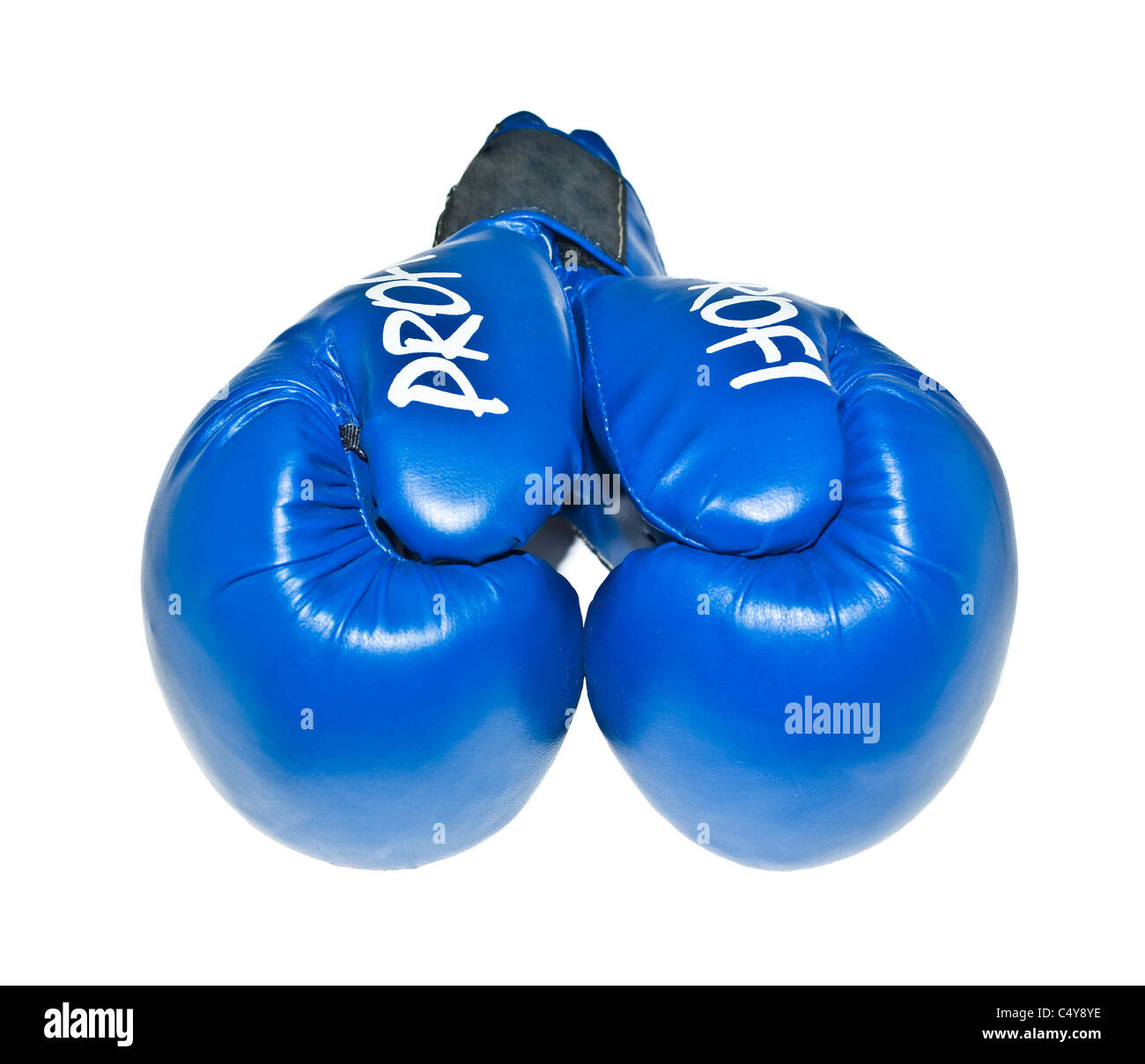 blue boxing gloves isolated on white background Stock Photo - Alamy