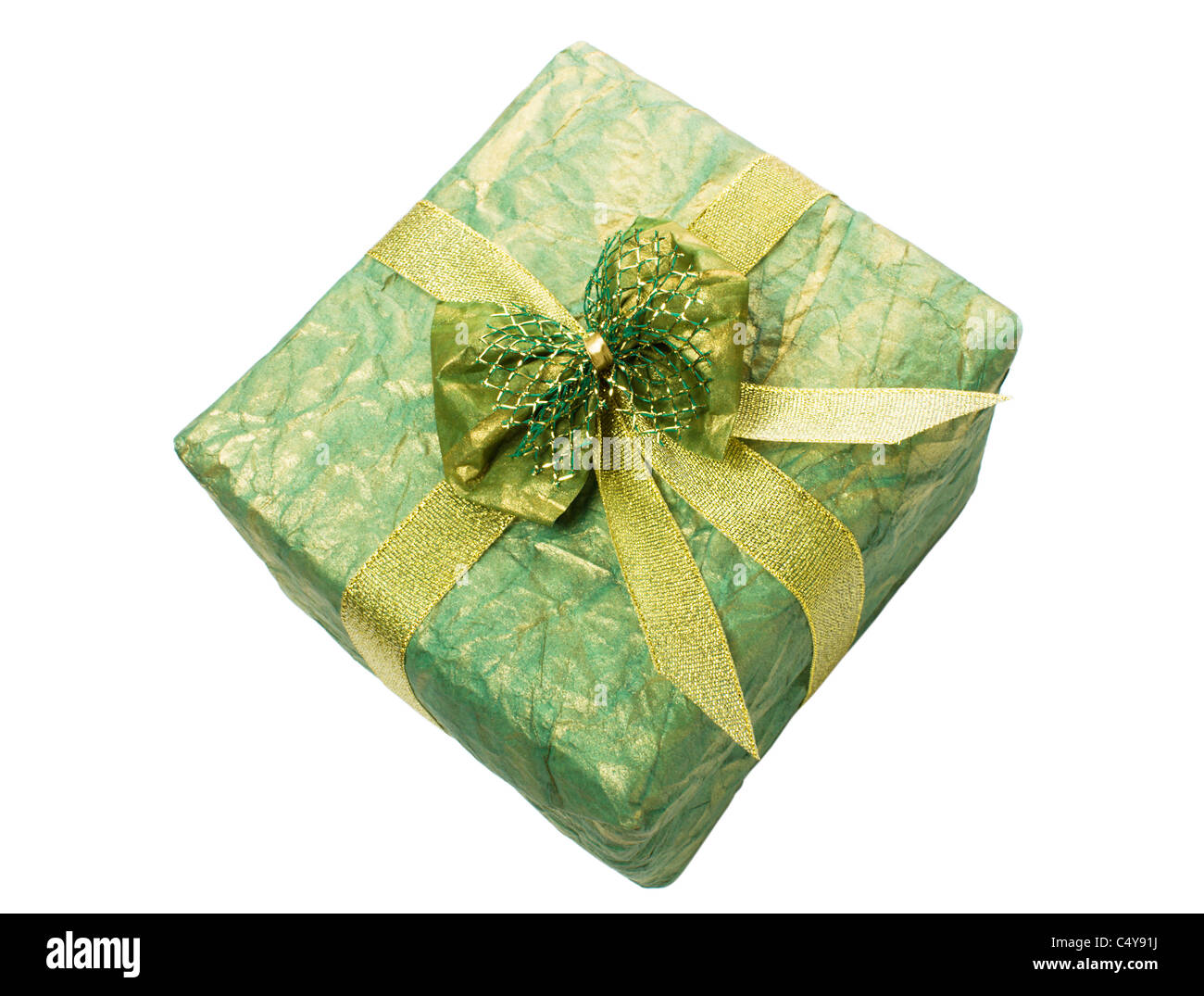Golden cube gold box Cut Out Stock Images & Pictures - Alamy