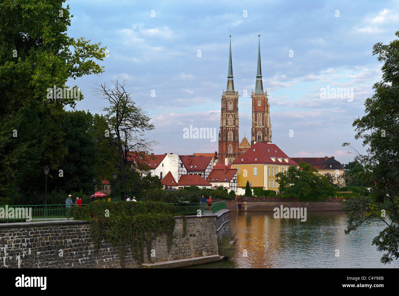 The Wroclaw Cathedral on the Cathedral Island (Ostrow Tumski), Wroclaw ...