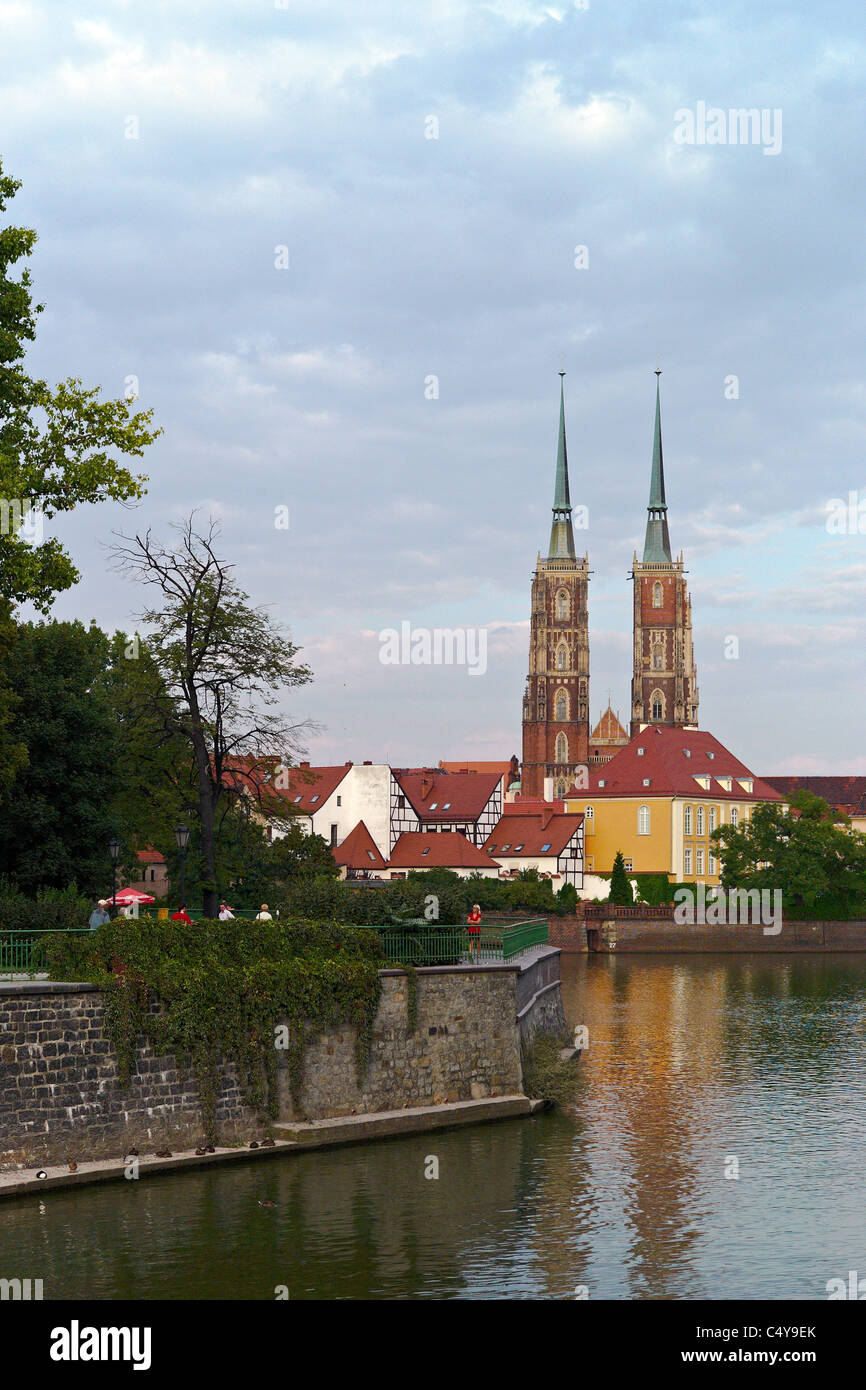 The Wroclaw Cathedral on the Cathedral Island (Ostrow Tumski), Wroclaw ...