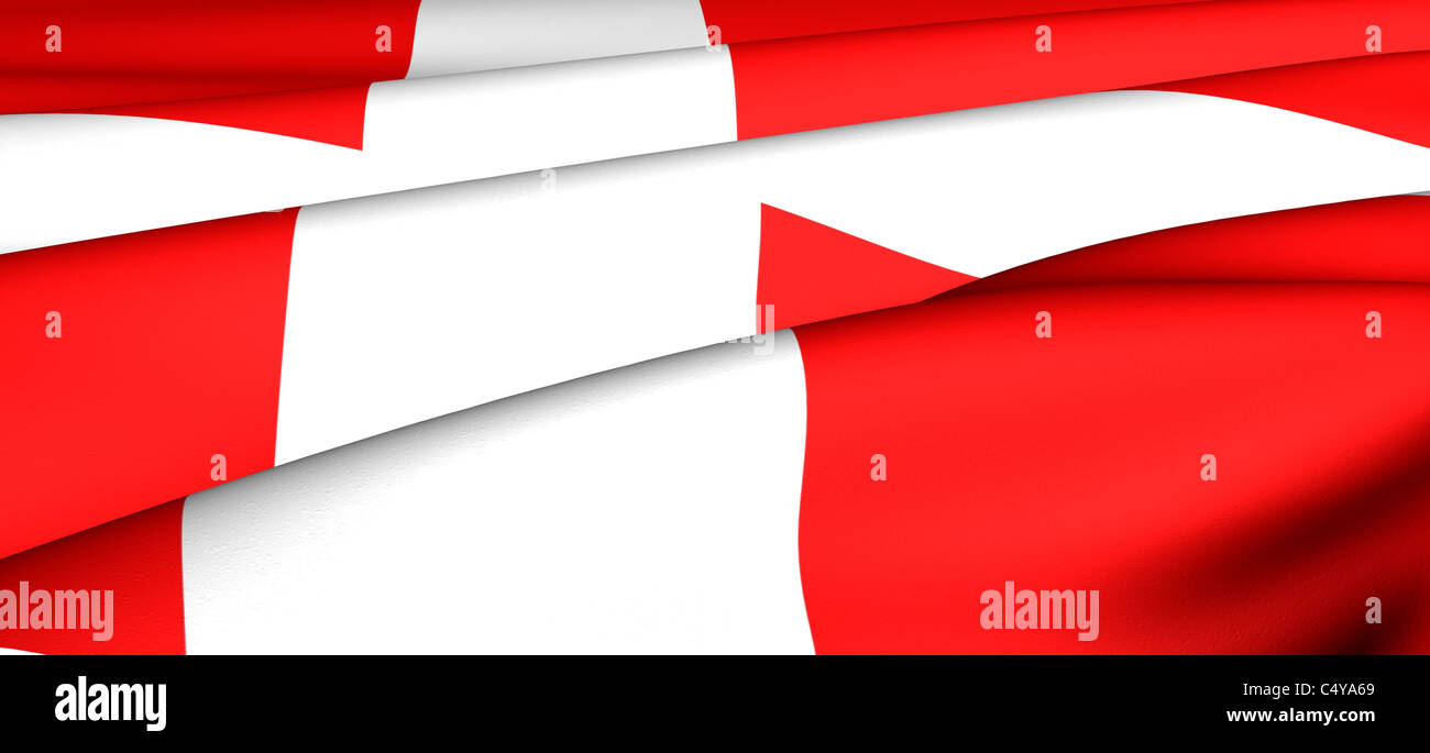 Flag of Denmark. Close up. Front view Stock Photo - Alamy