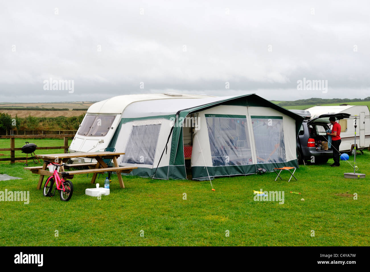Caravan site cornwall hi-res stock photography and images - Alamy