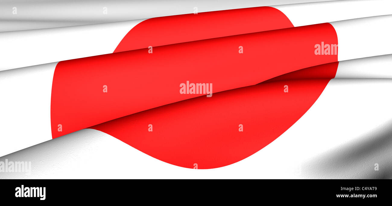 Flag of Japan. Close up. Front view Stock Photo - Alamy