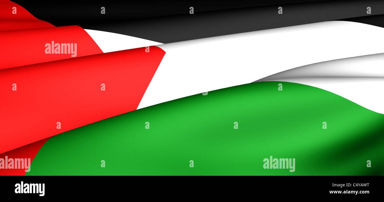 Flag of Palestine. Close up. Front view Stock Photo - Alamy