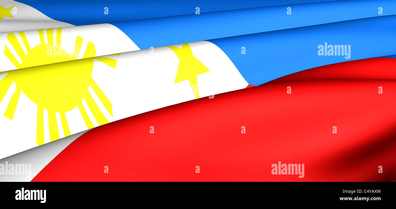 Flag of Philippines. Close up. Front view Stock Photo - Alamy