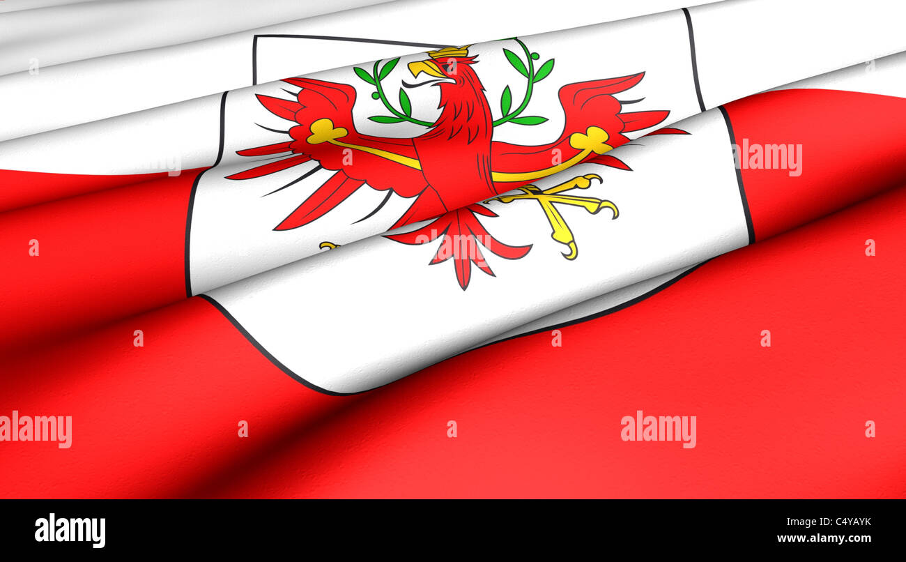 Flag of Tyrol. Close up. Front view Stock Photo - Alamy