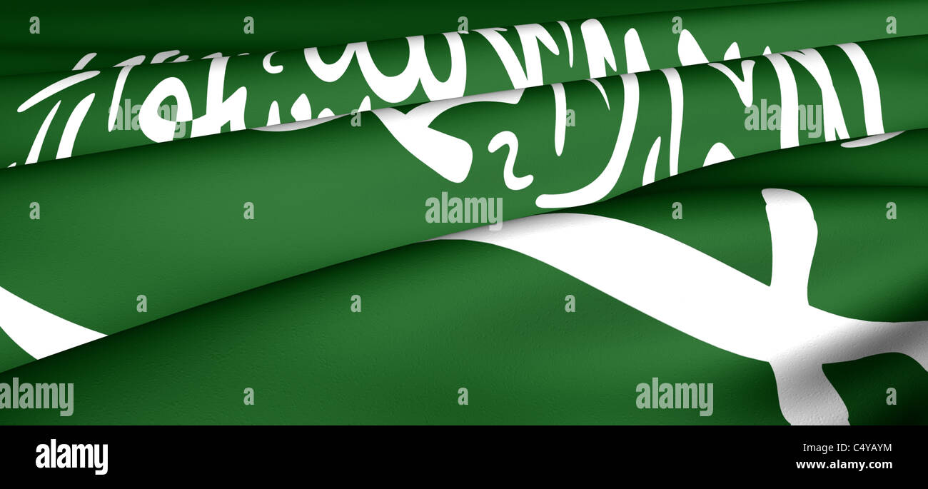 Flag of Saudi Arabia. Close up. Front view Stock Photo - Alamy