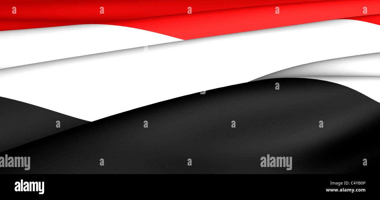 Flag of Yemen. Close up. Front view Stock Photo - Alamy