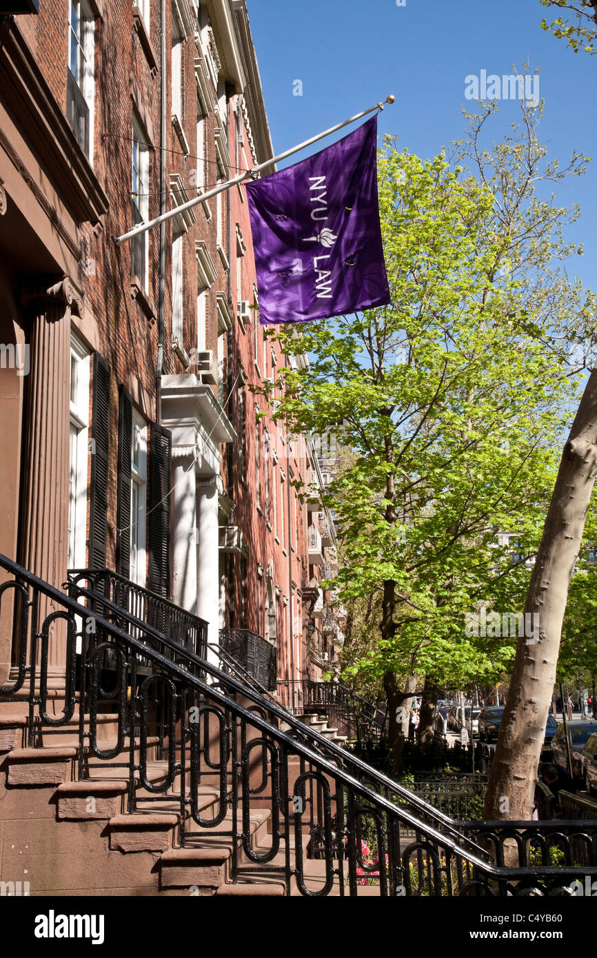 Flag facades campus brownstones hi-res stock photography and images - Alamy