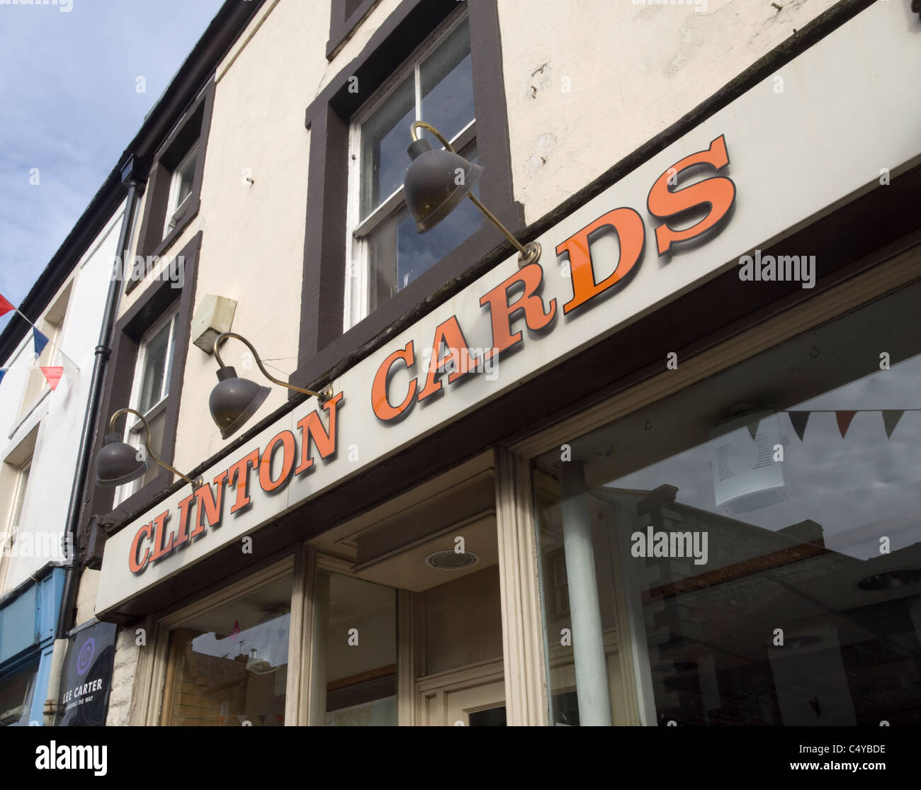 Branch of Clinton Cards in Castle Street, Clitheroe, Lancashire Stock ...