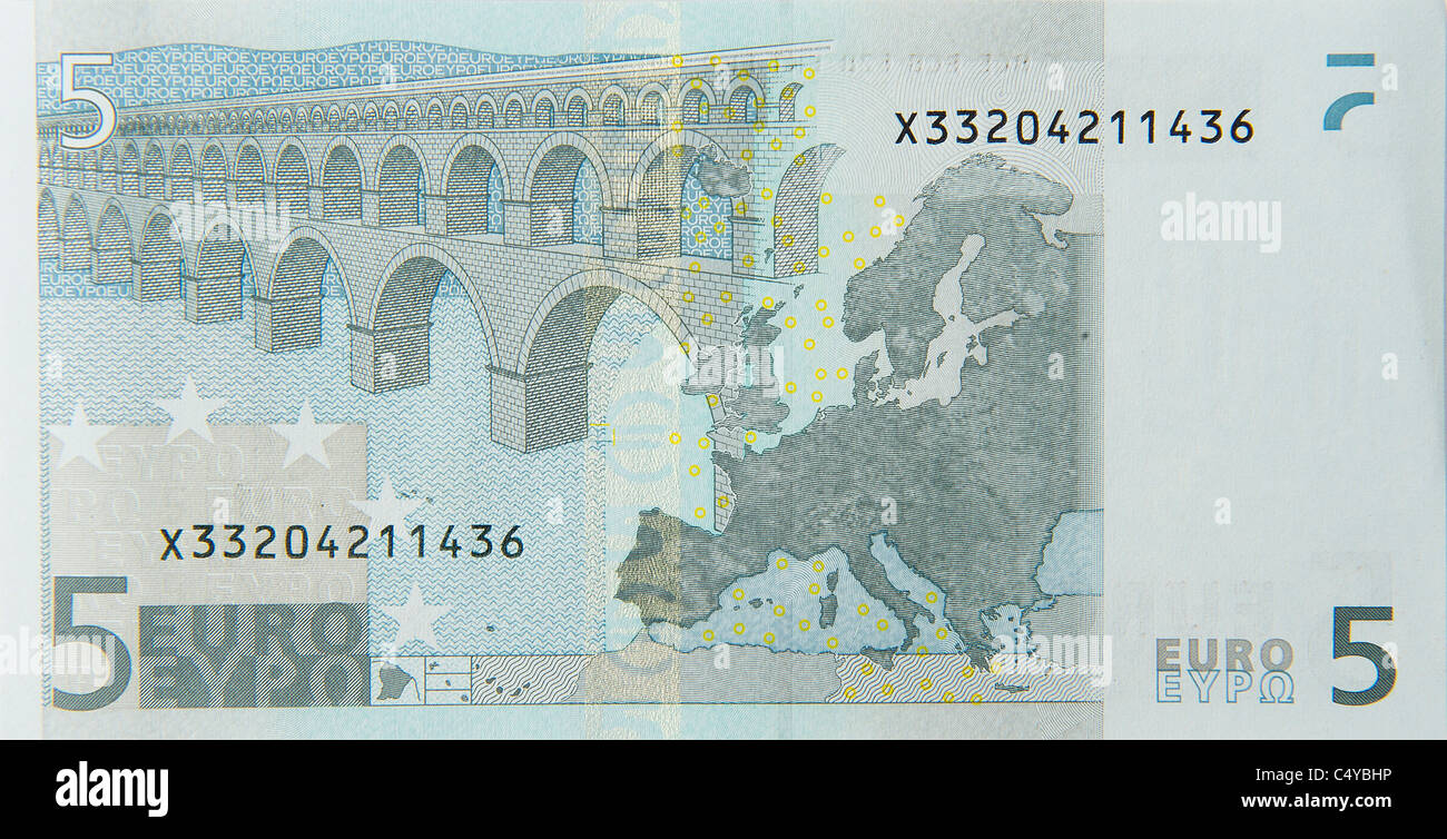 5 five euro euros note bill Stock Photo - Alamy