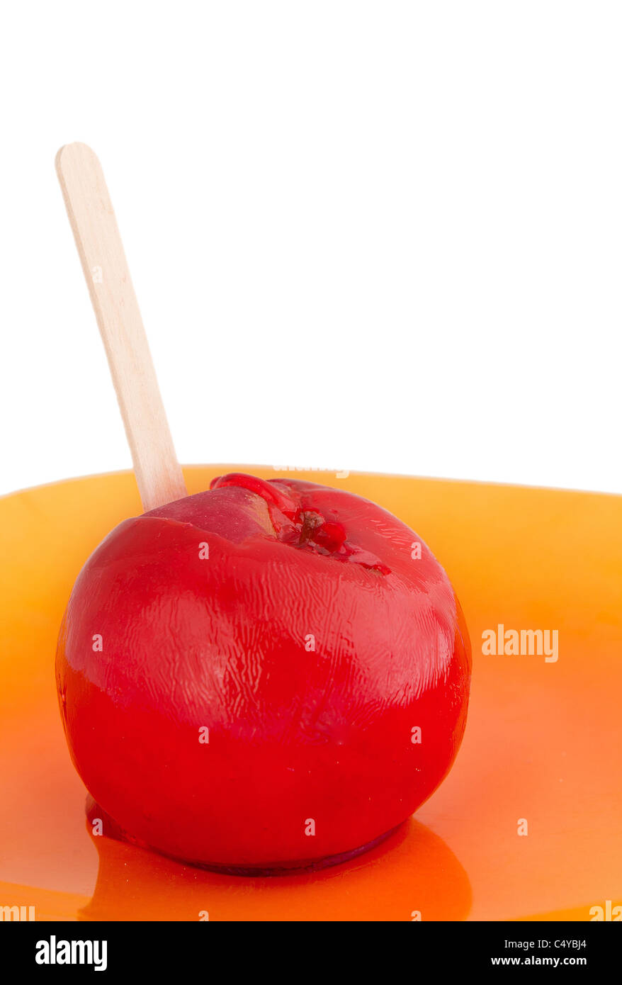 isolated candied apple Stock Photo - Alamy