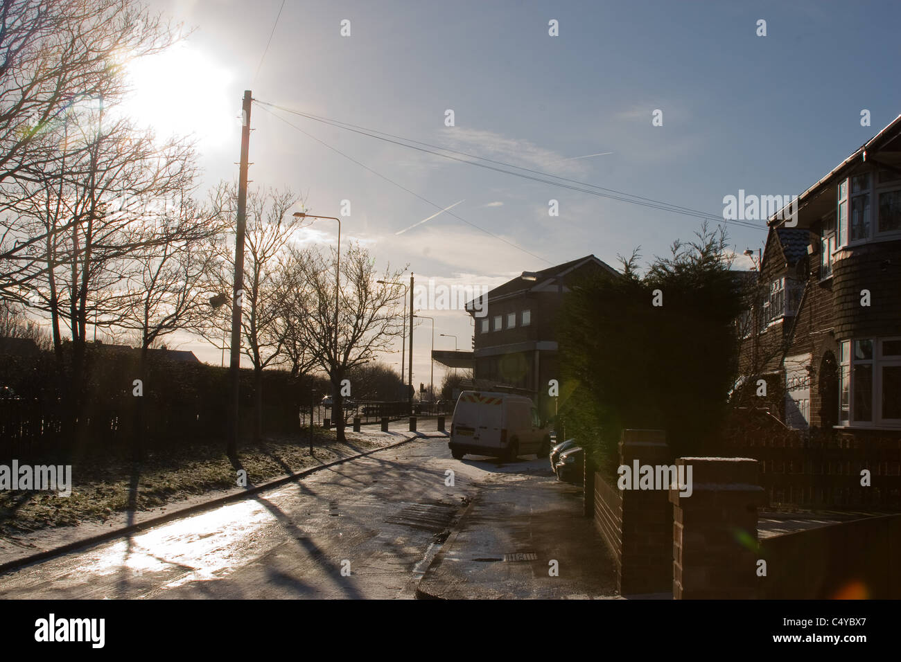 the big thaw.winter sun shine , blue skies Stock Photo - Alamy