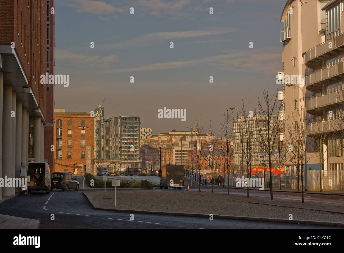 Europe, England, Liverpool, Brunswick dock area, in January, 2011 Stock ...