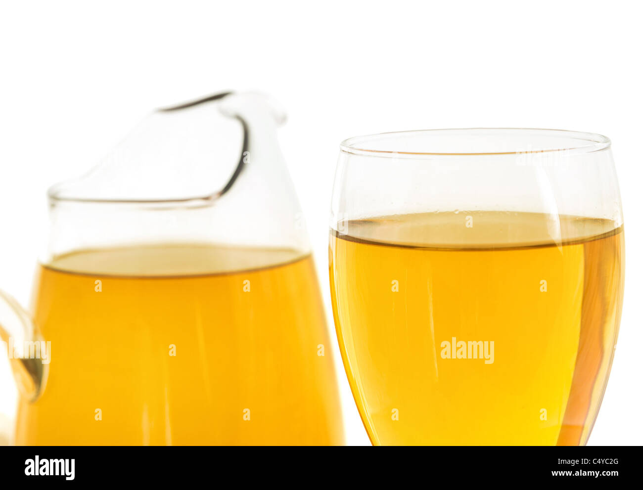 apple juice in a glass and pitcher Stock Photo - Alamy