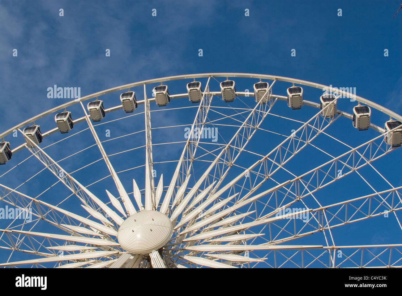 T he big wheel(some times called the Liverpool eye), awash with sun ...