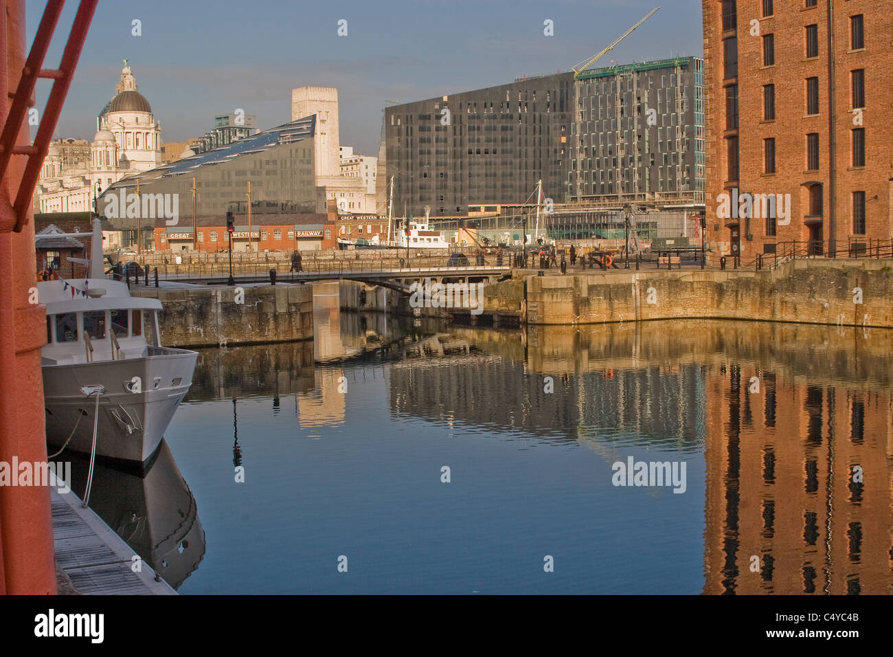 Europe,Liverpool, England, Albert dock complex, architecture old and ...