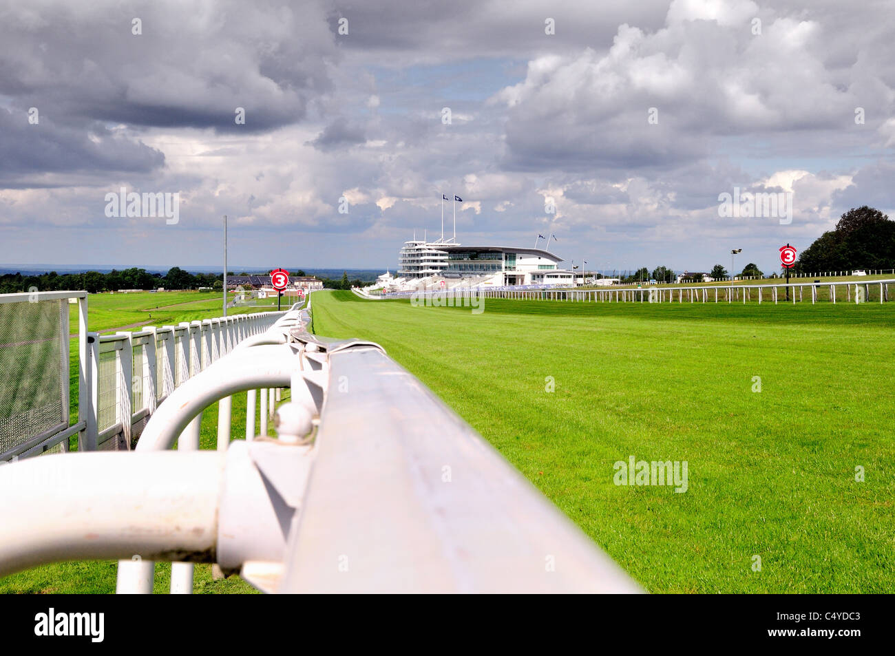 Epsom Downs and racecourse grandstand,Surrey Stock Photo - Alamy